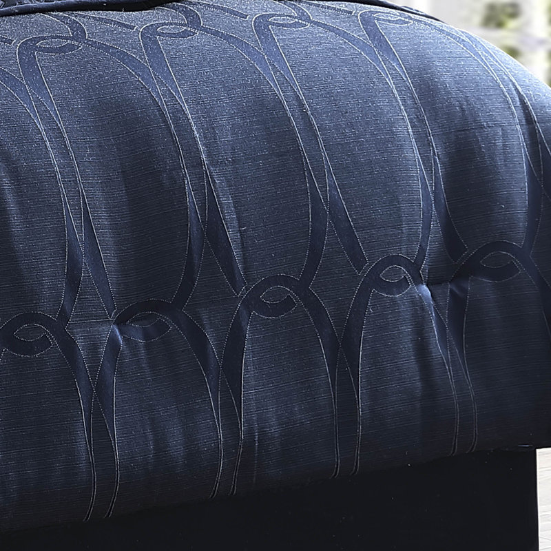 Riverbrook Home Destiny Dark Blue Comforter Set & Reviews | Wayfair