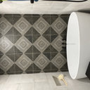 Merola Tile Kings Rombos Night 18" x 18" Ceramic Patterned Wall & Floor ...