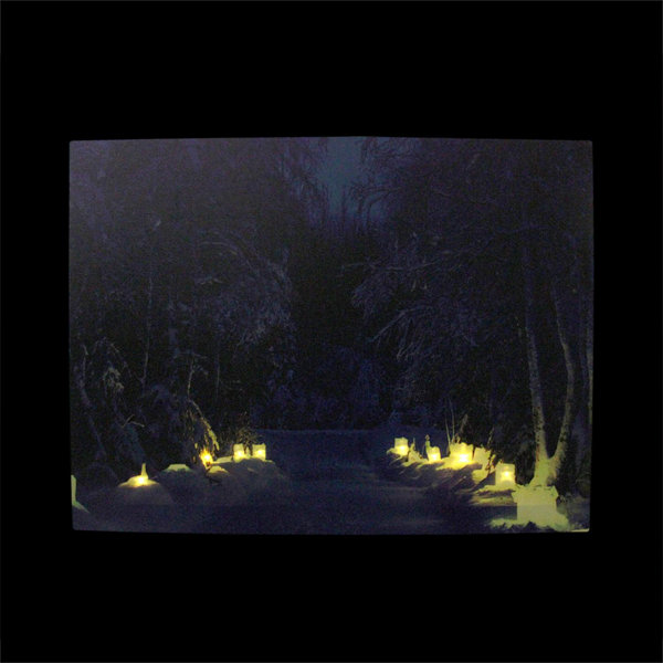 Northlight Seasonal LED Lighted Nighttime in the Woods Winter Scene ...