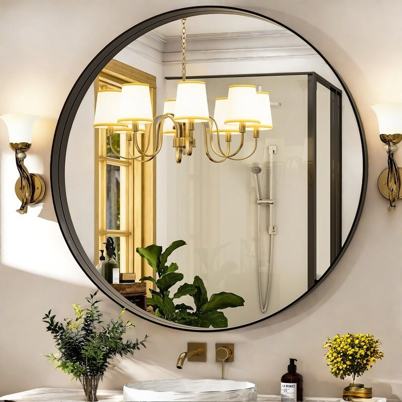 Latitude Run® 30 Inch Round Bathroom Mirror | Wayfair