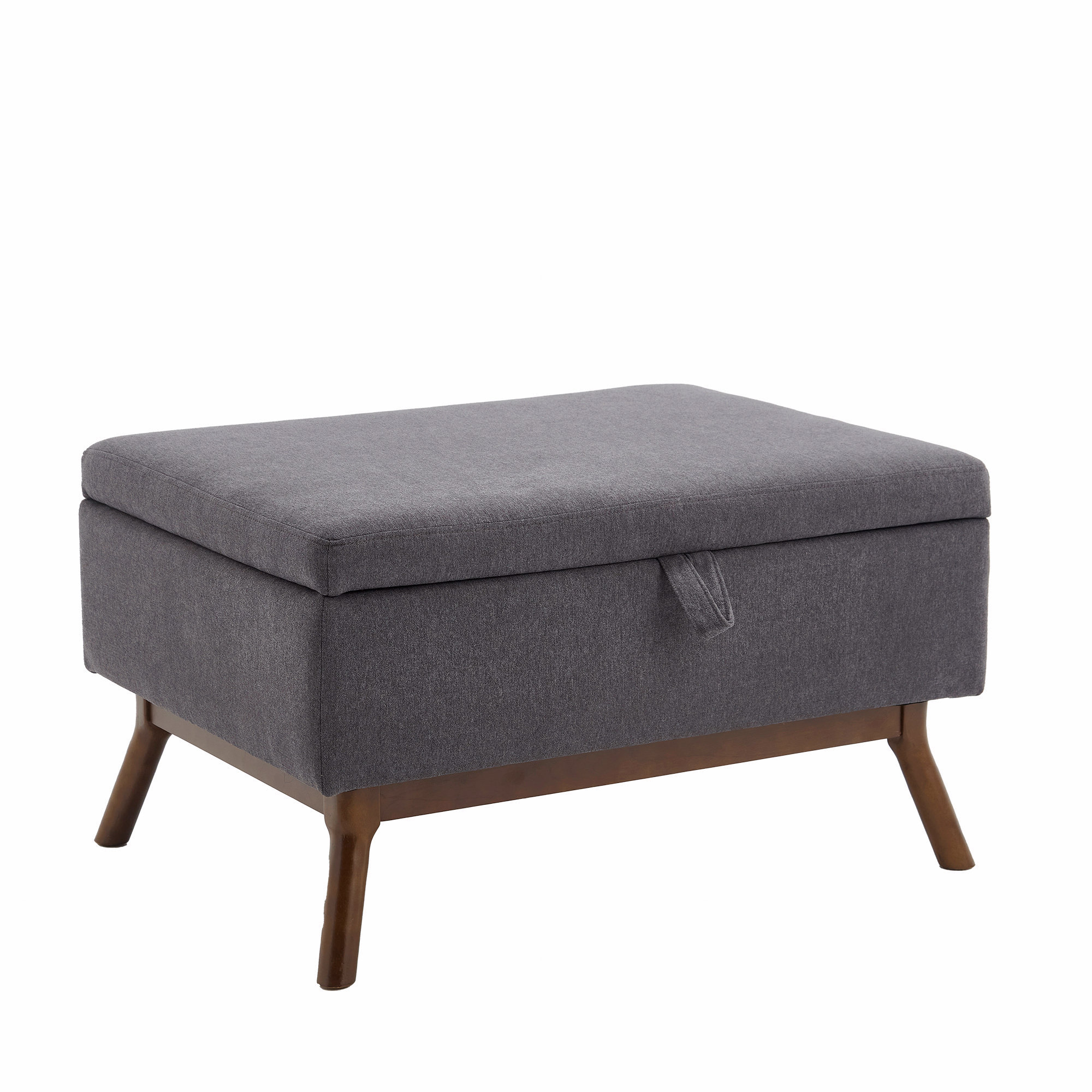George Oliver Mid-Century Modern Square Coffee Table Storage Bench ...