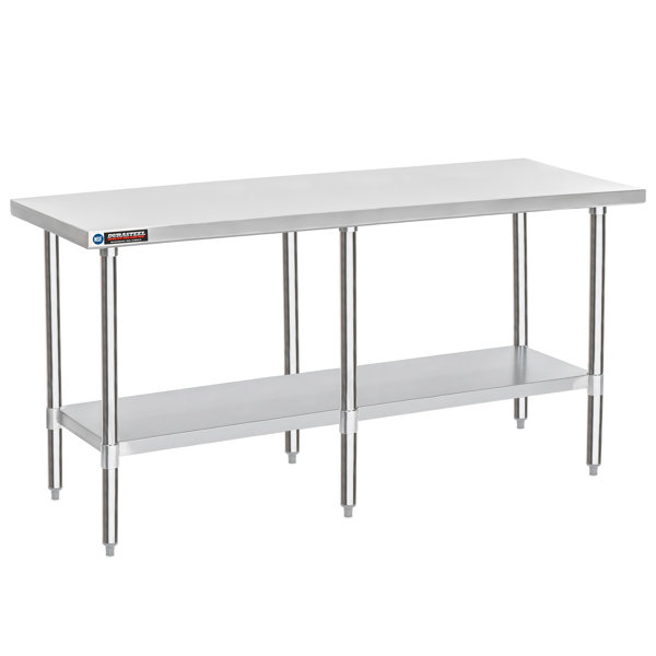 DuraSteel 24 x 84 Inch Commercial Stainless Steel Workbench Table with ...