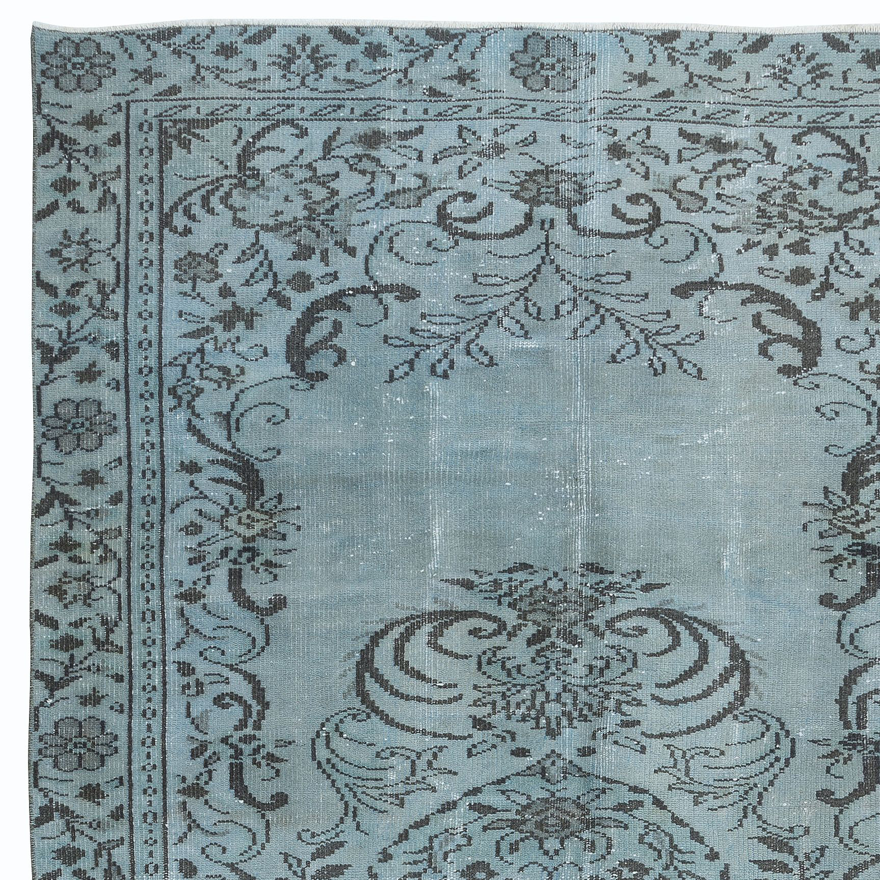 Williston Forge 5.5x9.2 Ft Unique Handmade Rug in Sky Blue, Modern ...