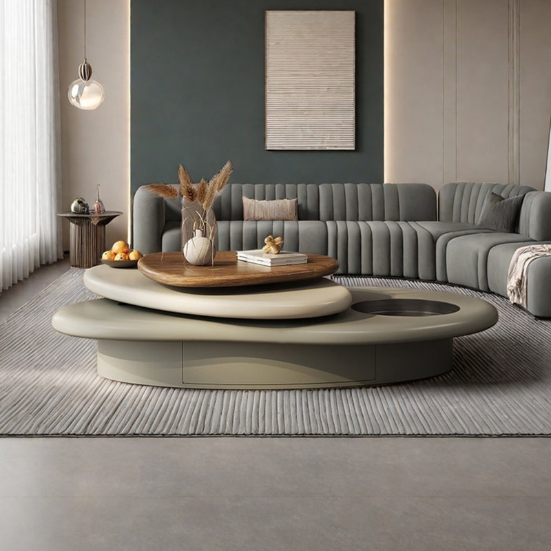 The Invincibles home Modern simple rotating coffee table | Wayfair