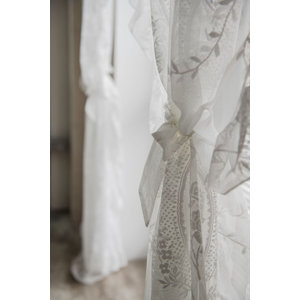 One Allium Way® Lausanne White Retro Translucent Lace Window Curtains ...