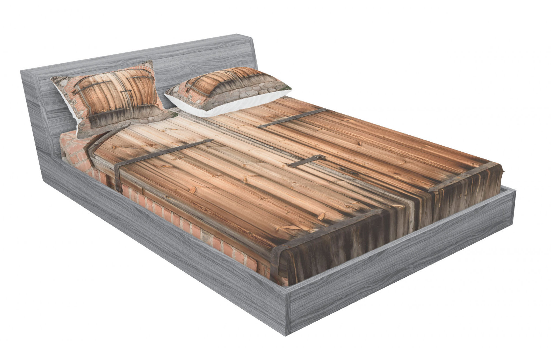 Ambesonne House with Wrought Iron Elements Tuscany Architecture Sheet ...