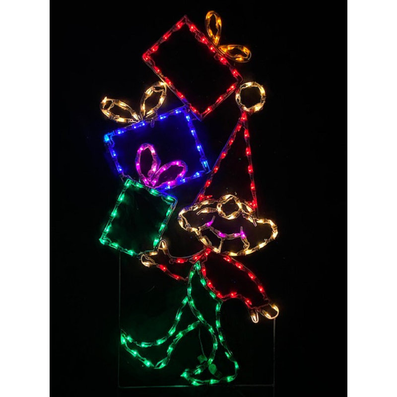 Lori's Lighted D'Lites Elf Carrying Stack of Packages Christmas Holiday ...