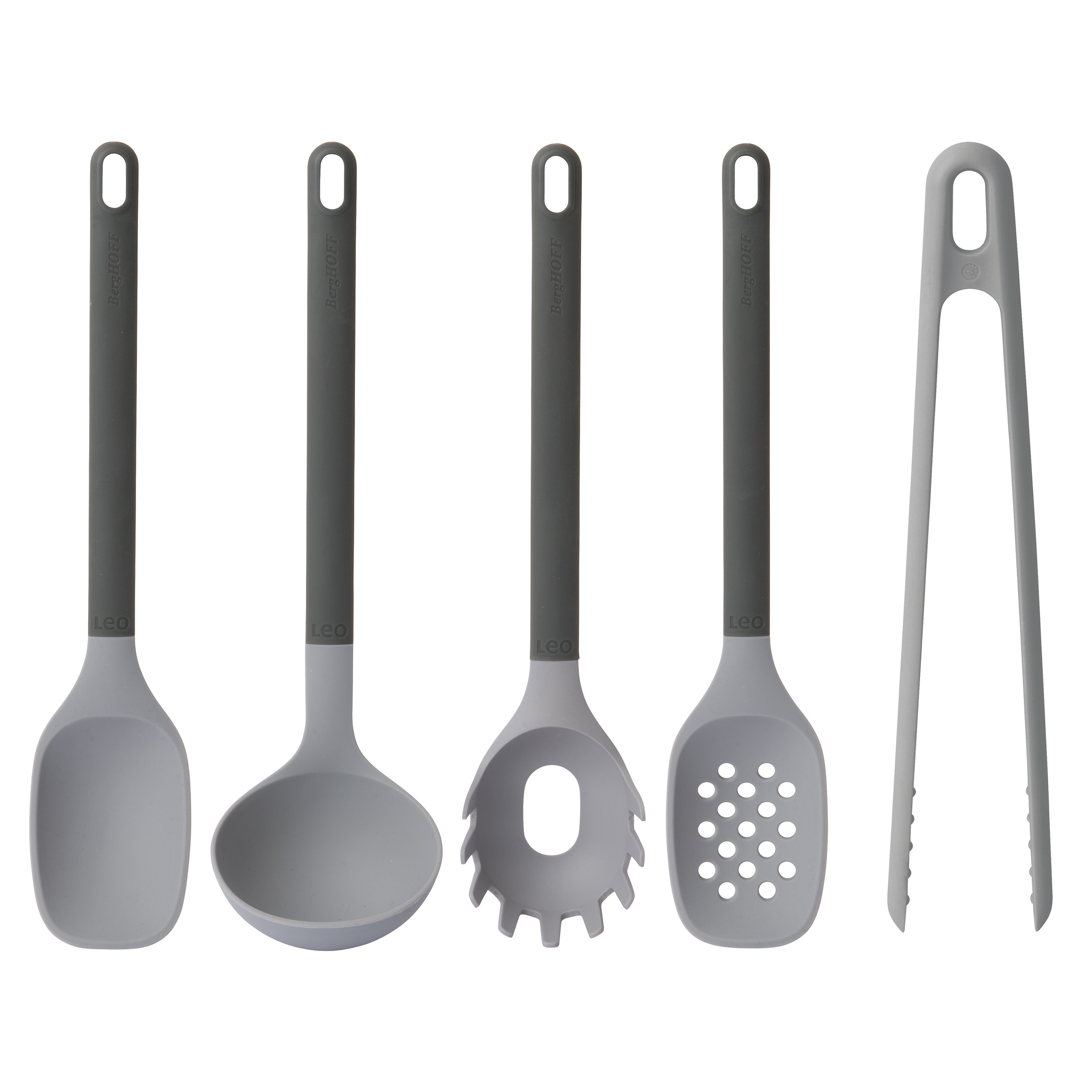 BergHOFF Leo 5Pc Assorted Cooking Utensil Set, Grey | Wayfair