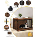 Lily Manor Dog Crate Furniture, Double Door Wooden Dog Crate with Barn ...
