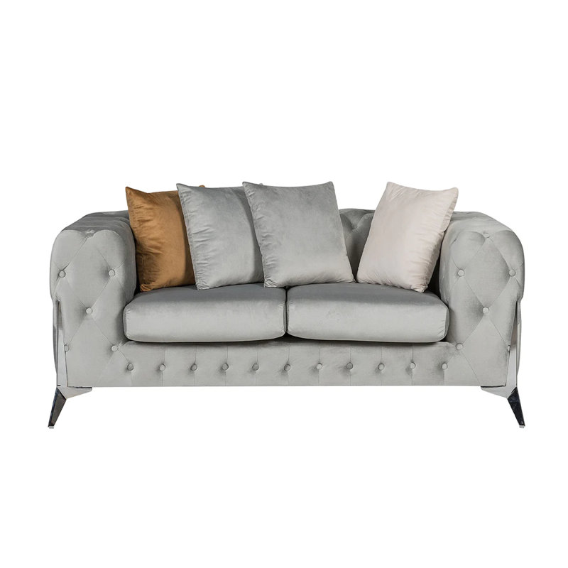 Everly Quinn Matrix Sofa Set with Loveseat and 3 Seater Sofa Zhanna ...