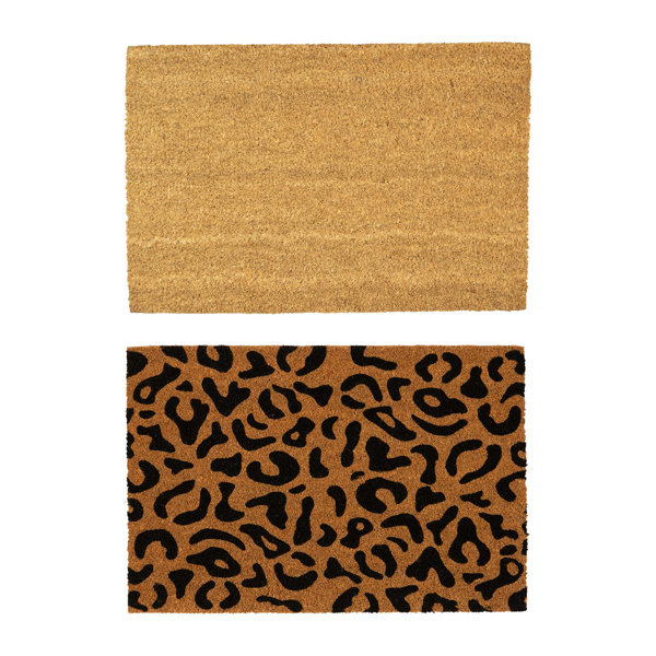 Nicola Spring - Coir Door Mats - 60 x 40cm - Leopard | Wayfair.co.uk