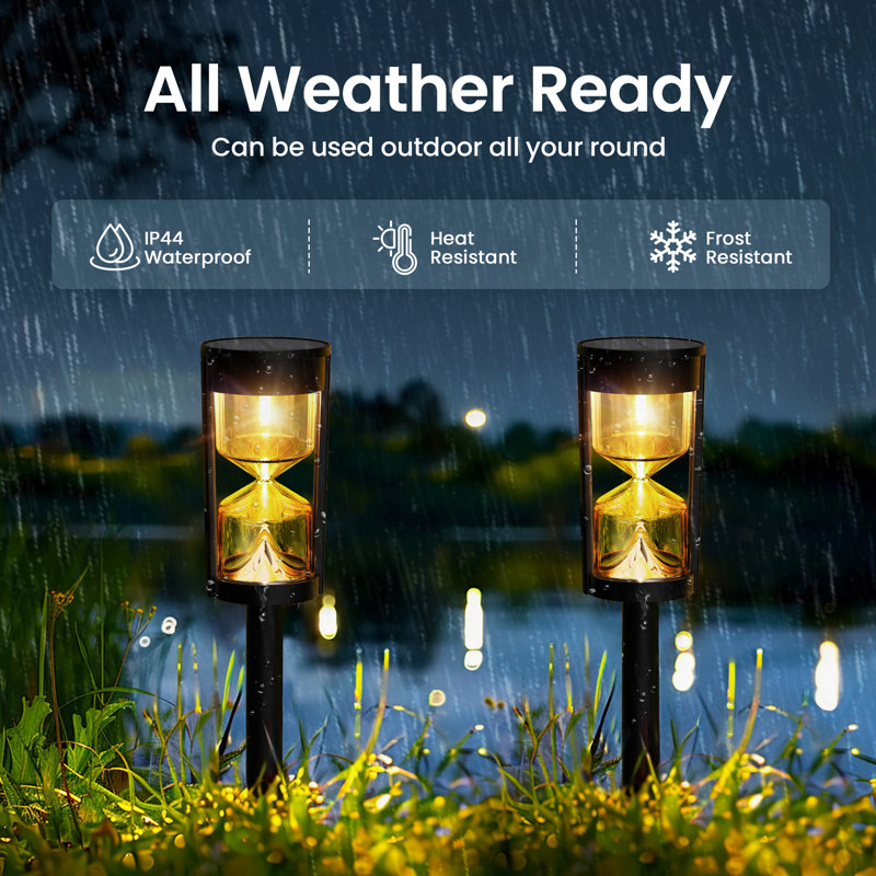 gigalumi Matte Black Low Voltage Solar Powered Integrated LED Pathway ...