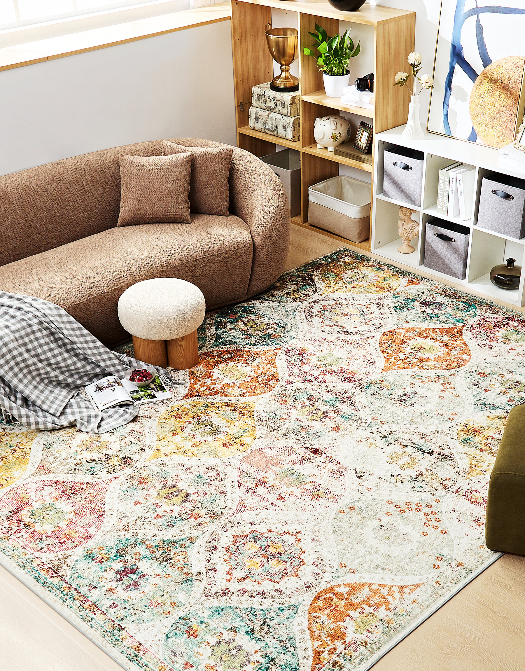 Bungalow Rose Rectangle Marquavious Moroccan Machine Woven Polyester ...