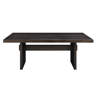 Gracie Oaks Modern Rustic Espresso Dining Table with Gold Accents ...