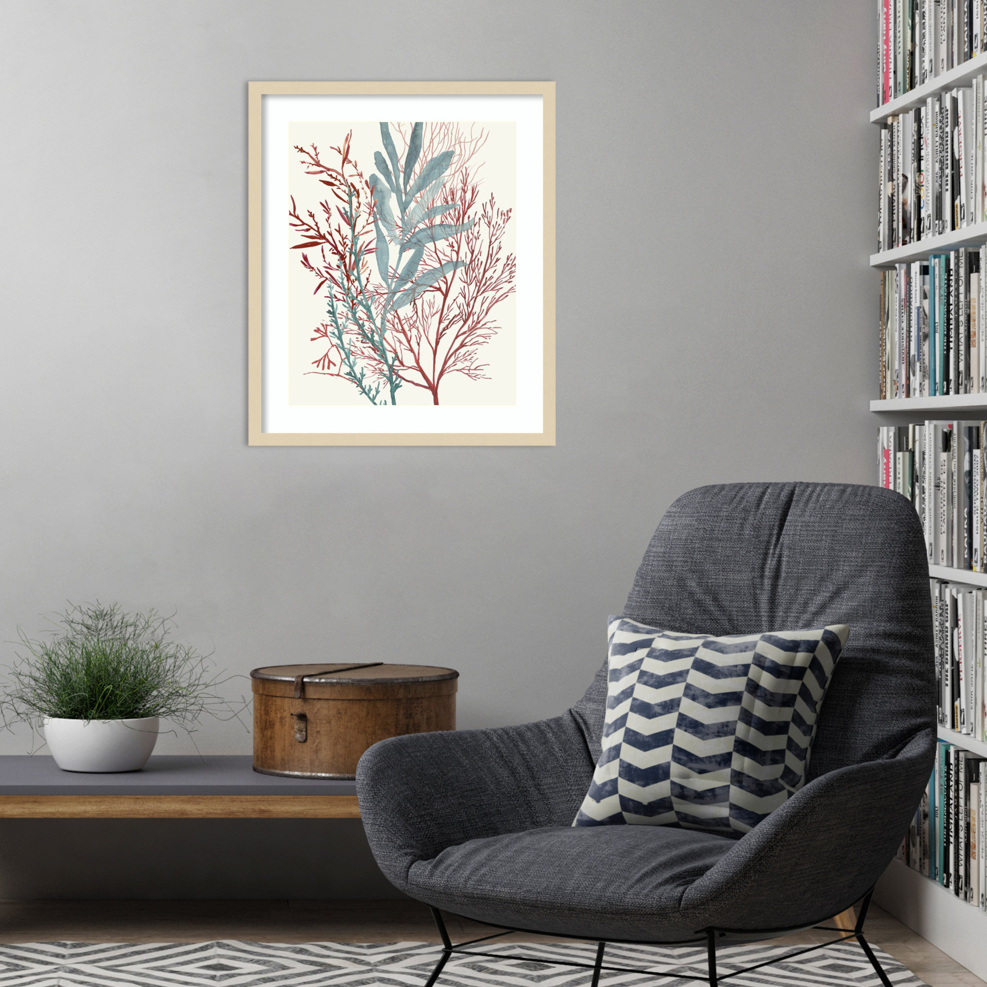 Beachcrest Home™ Seaweed Swirls II by Aimee Wilson Wood Framed Wall Art ...