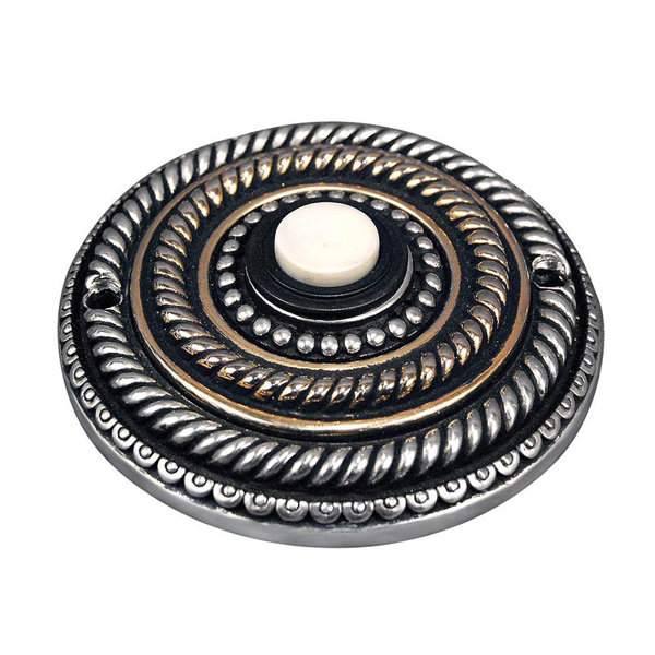 Astoria Grand Antique Silver Push Button Doorbell | Wayfair