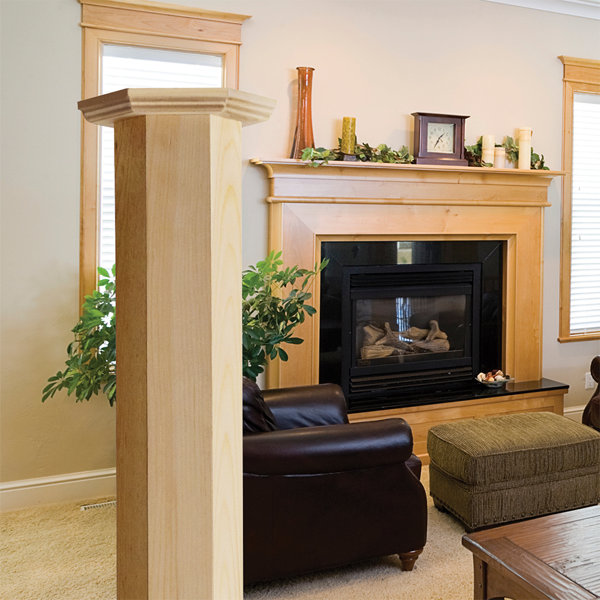 Renin 96'' H x 5.25'' W D Medium Density Fiberboard (MDF) Post Cover ...