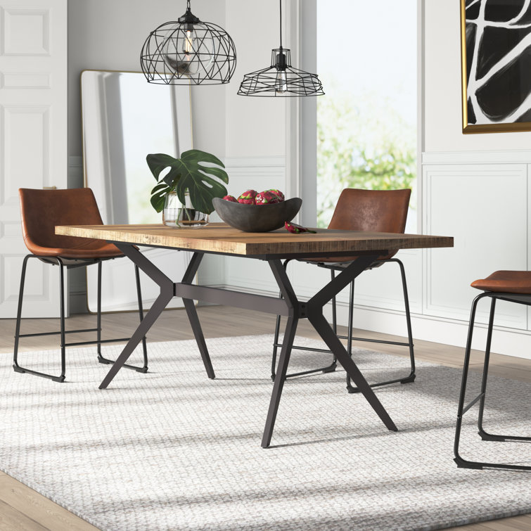 Mercury Row® Etna Pine Metal Base Dining Table & Reviews | Wayfair