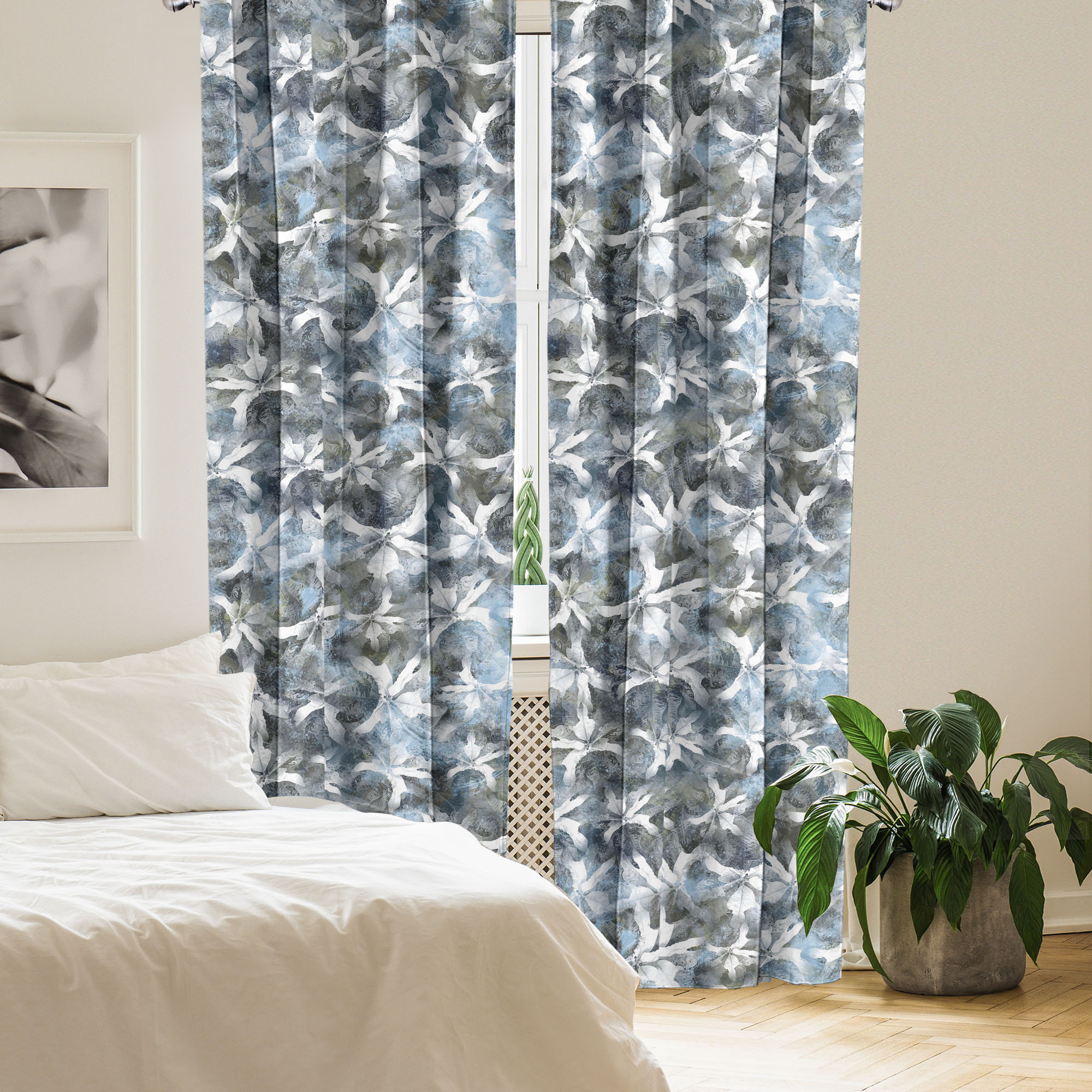 East Urban Home Alexzandrya East Urban Home Floral Curtains Forest ...
