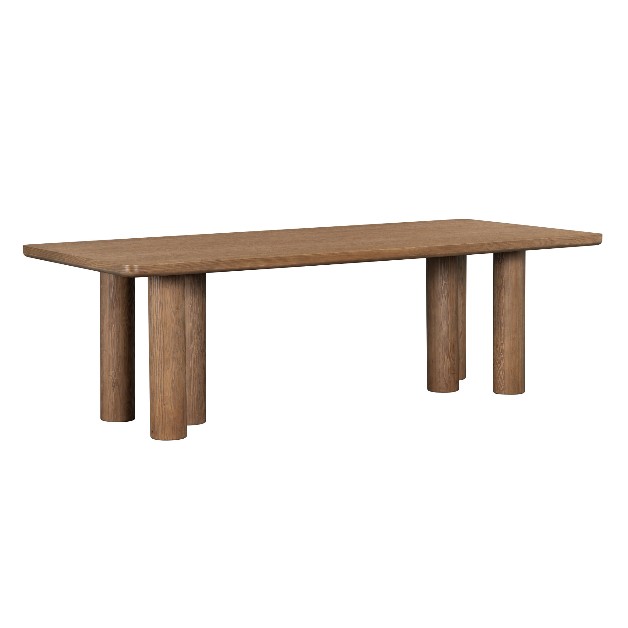 Salted Oak Presidio Oak Veneer Contempory 96" Dining Table | Perigold