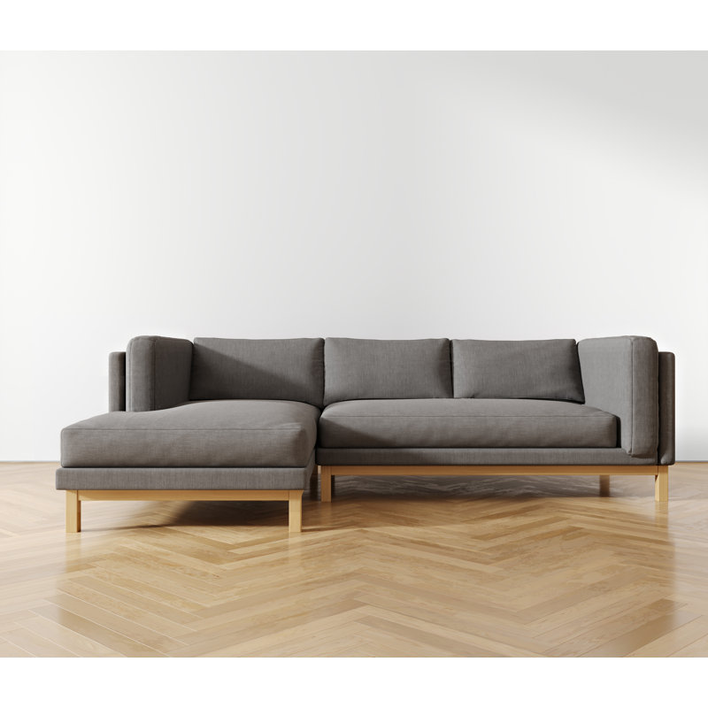 Haus of Hue The Renwick 100'' Modern Linen Sofa Design | Family Plush ...
