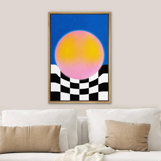 IDEA4WALL Abstract Vibrant Color Blocks " Pink Geometric Color Block ...