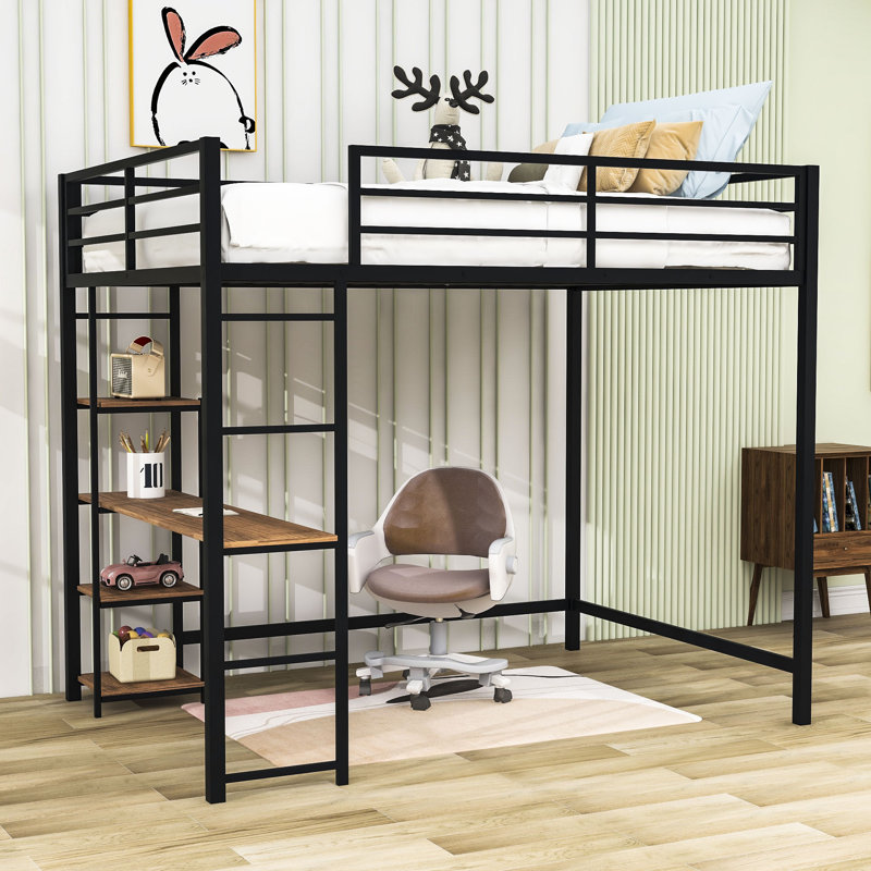 Mason & Marbles Ferris Full Loft Bed with Built-in-Desk | Wayfair