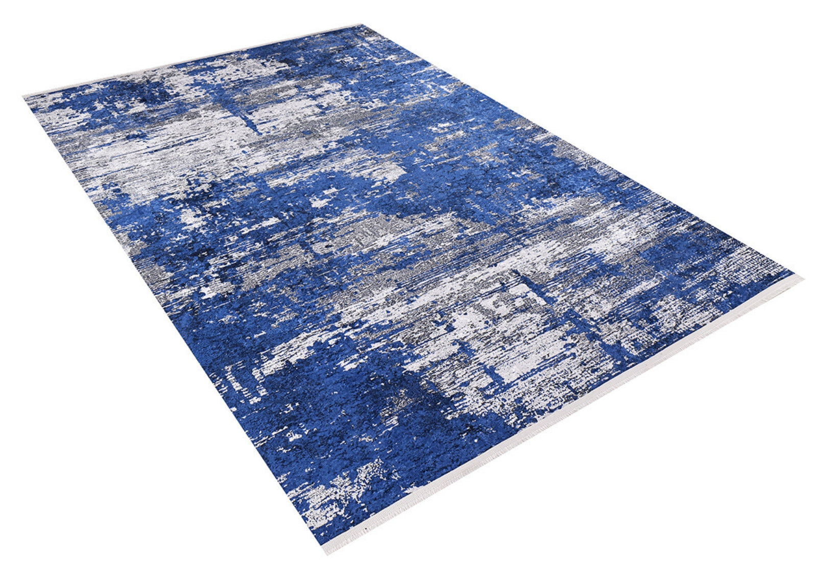 17 Stories Smithton Blue Modern Cotton Digital Print Area Rug | Wayfair