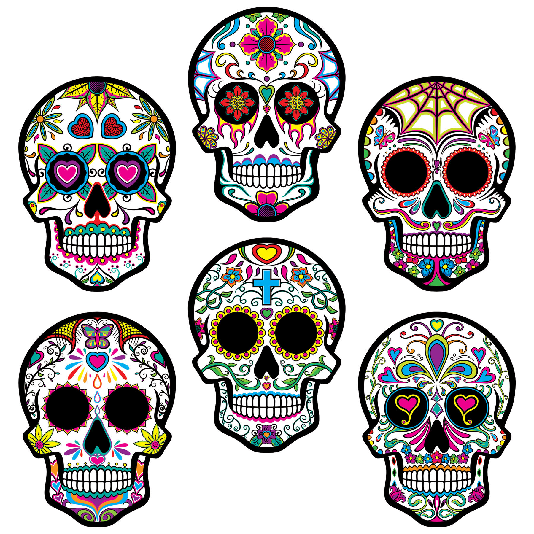 The Beistle Company DOD Sugar Skull Cutouts - Wayfair Canada