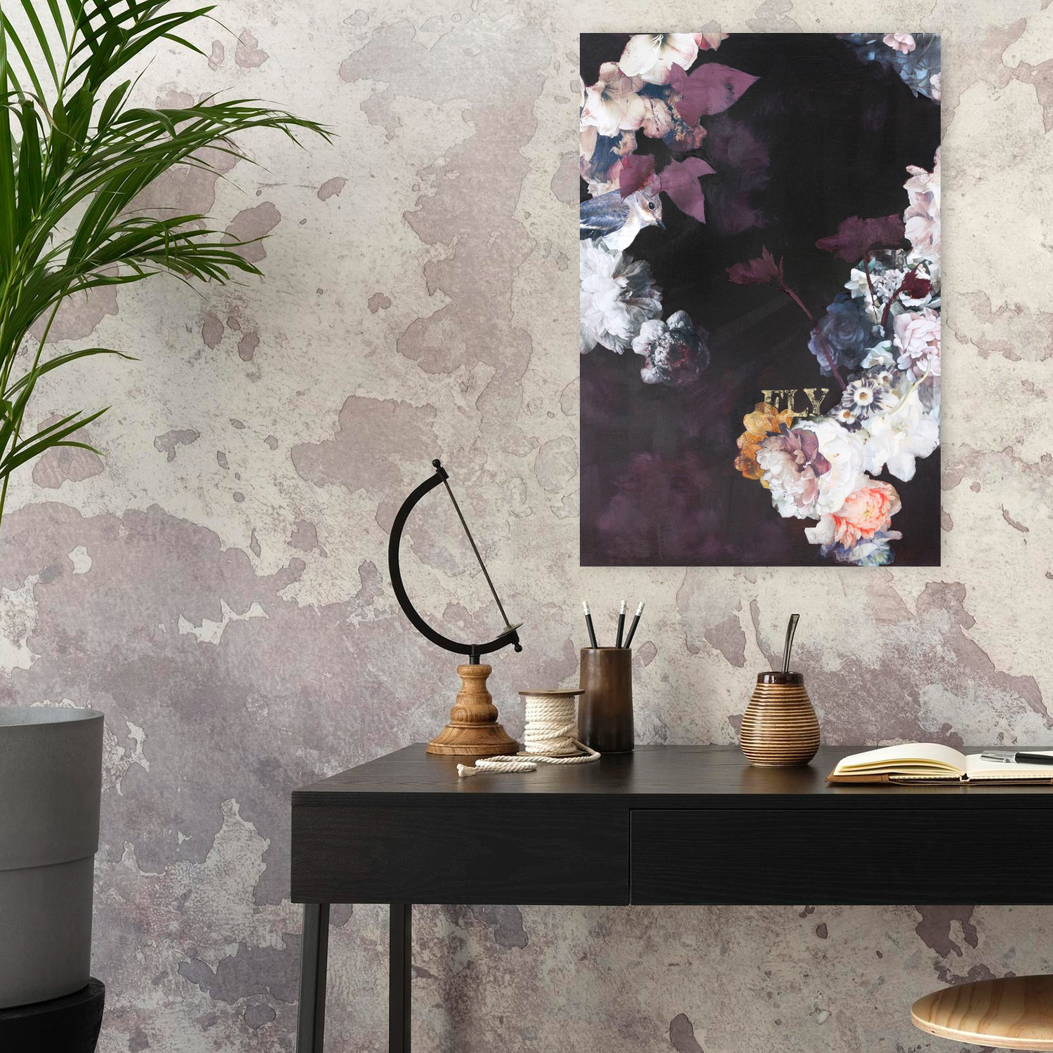 Latitude Run® Haute Couture 3 Contemporary Bird Urban Flower Art ...