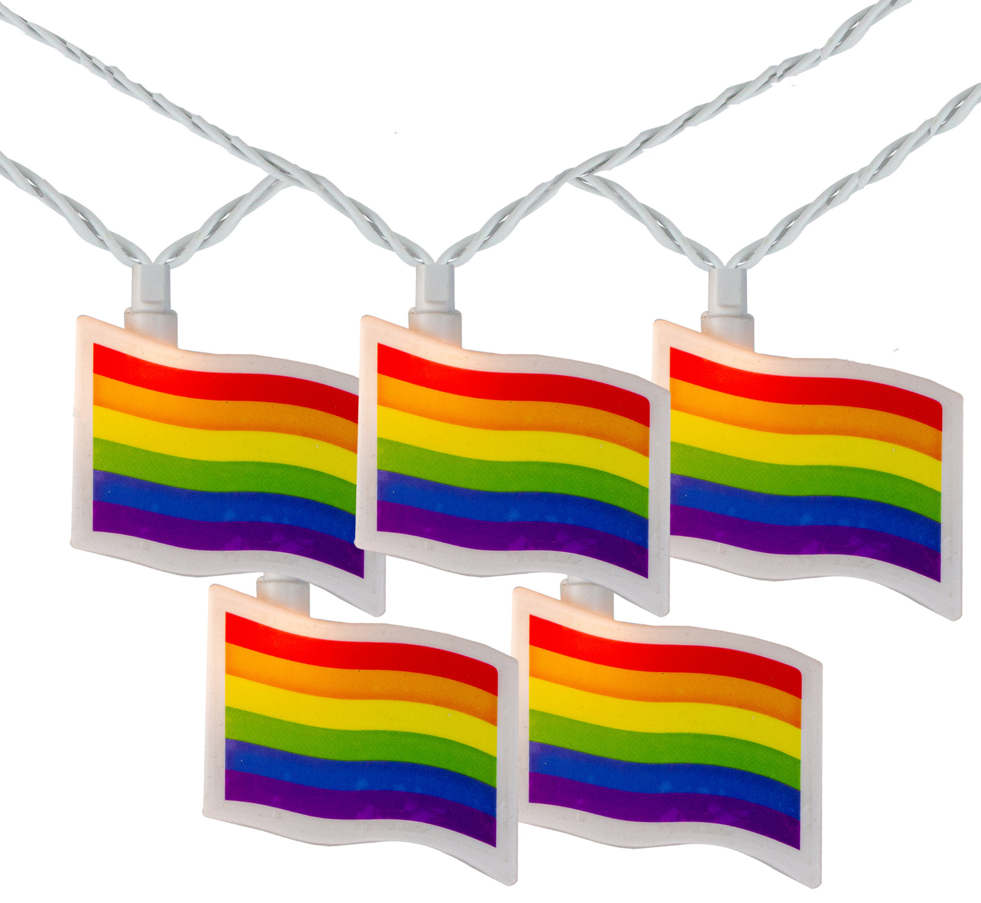 Northlight Seasonal 10-Count Clear Pride Flag Novelty String Light Set ...