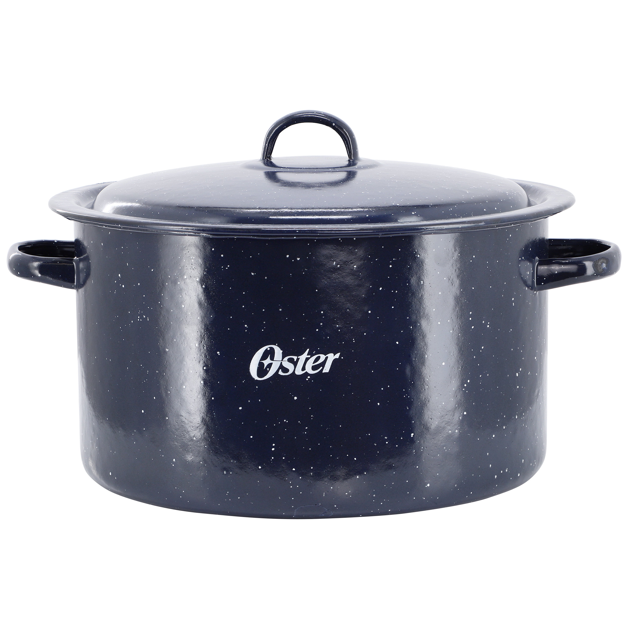 Oster Castillo 11 Quart Enamel on Steel Stock Pot with Lid in Blue ...