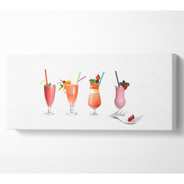Ebern Designs Summer Cocktails - Wrapped Canvas Panoramic Print ...
