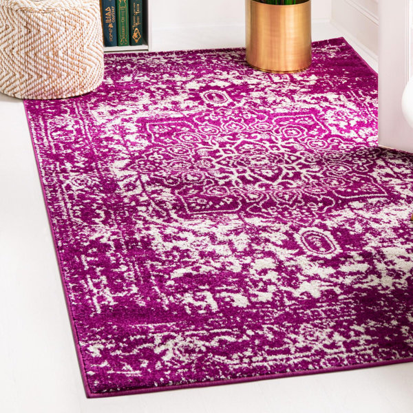 Bungalow Rose Annalotta Oriental Purple Area Rug & Reviews | Wayfair