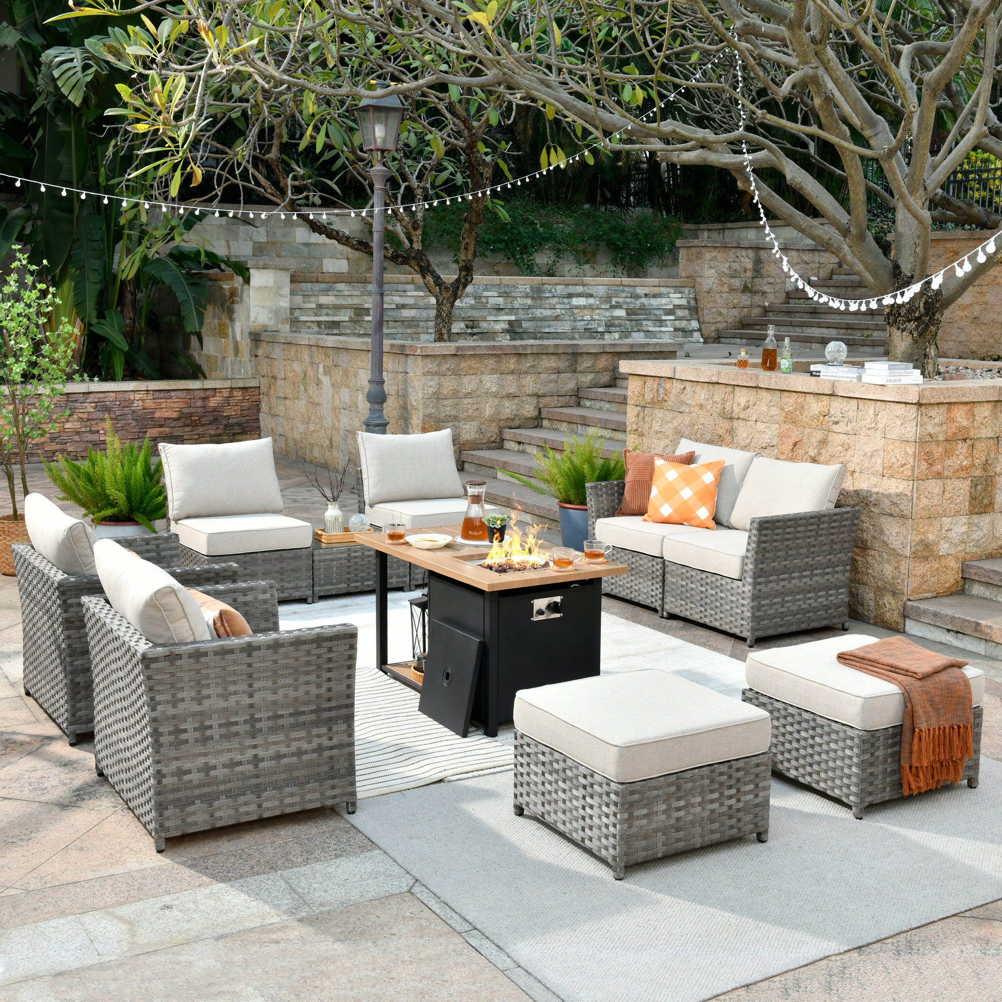 Red Barrel Studio Kaizon 6 - Person Outdoor Seating Group with Cushions ...