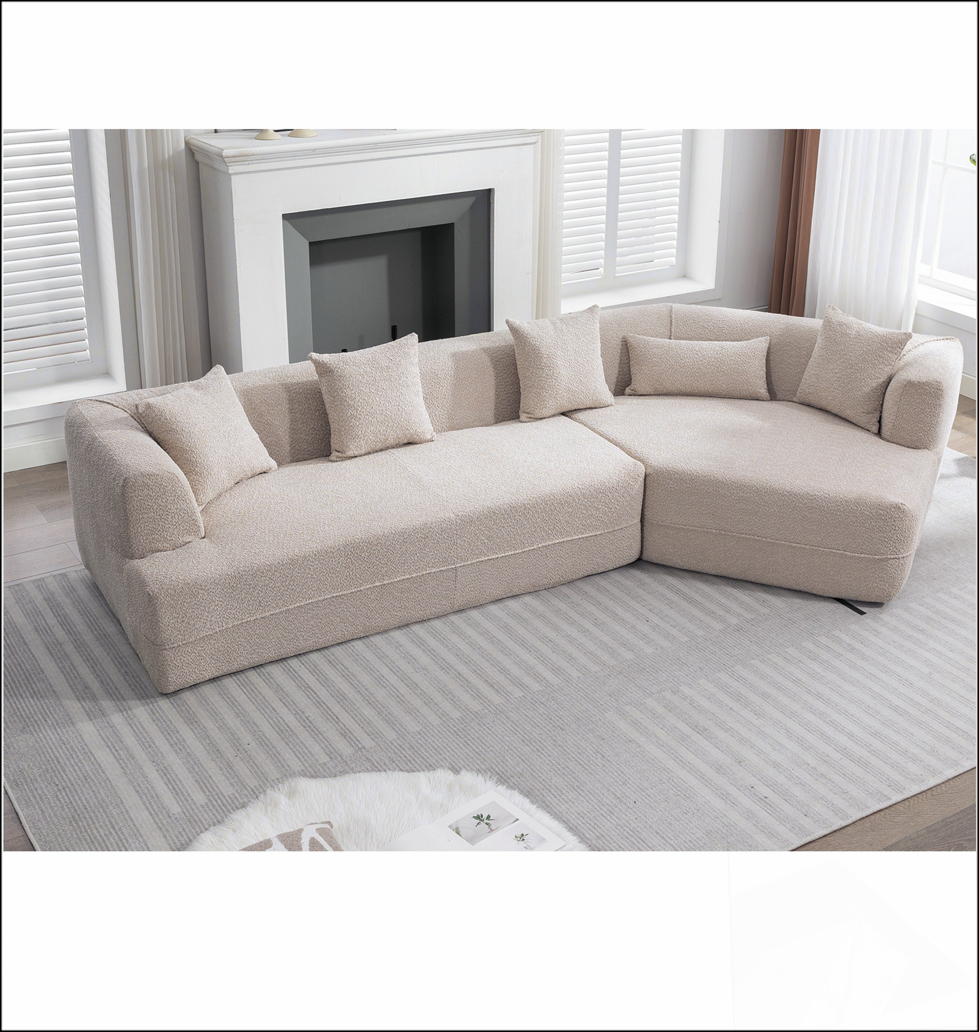 Latitude Run® Modular Sofa Modern Minimalist Upholstered Free ...