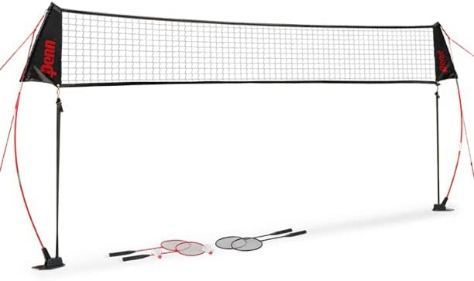 AirPartyPros Penn Premium Easy Setup Badminton Set, Includes 4 Rackets ...