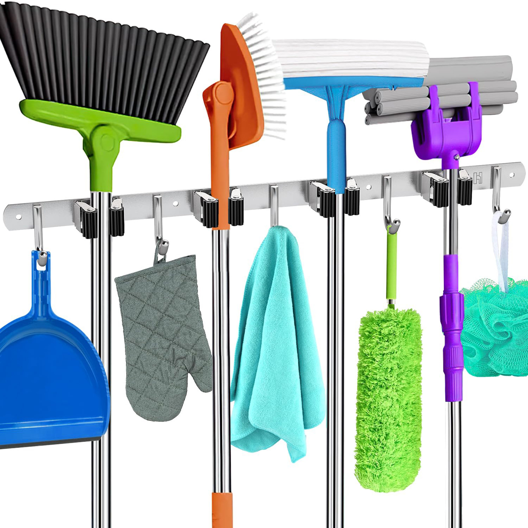 WFX Utility™ Mop and Broom Holder Wall Mount - Wayfair Canada