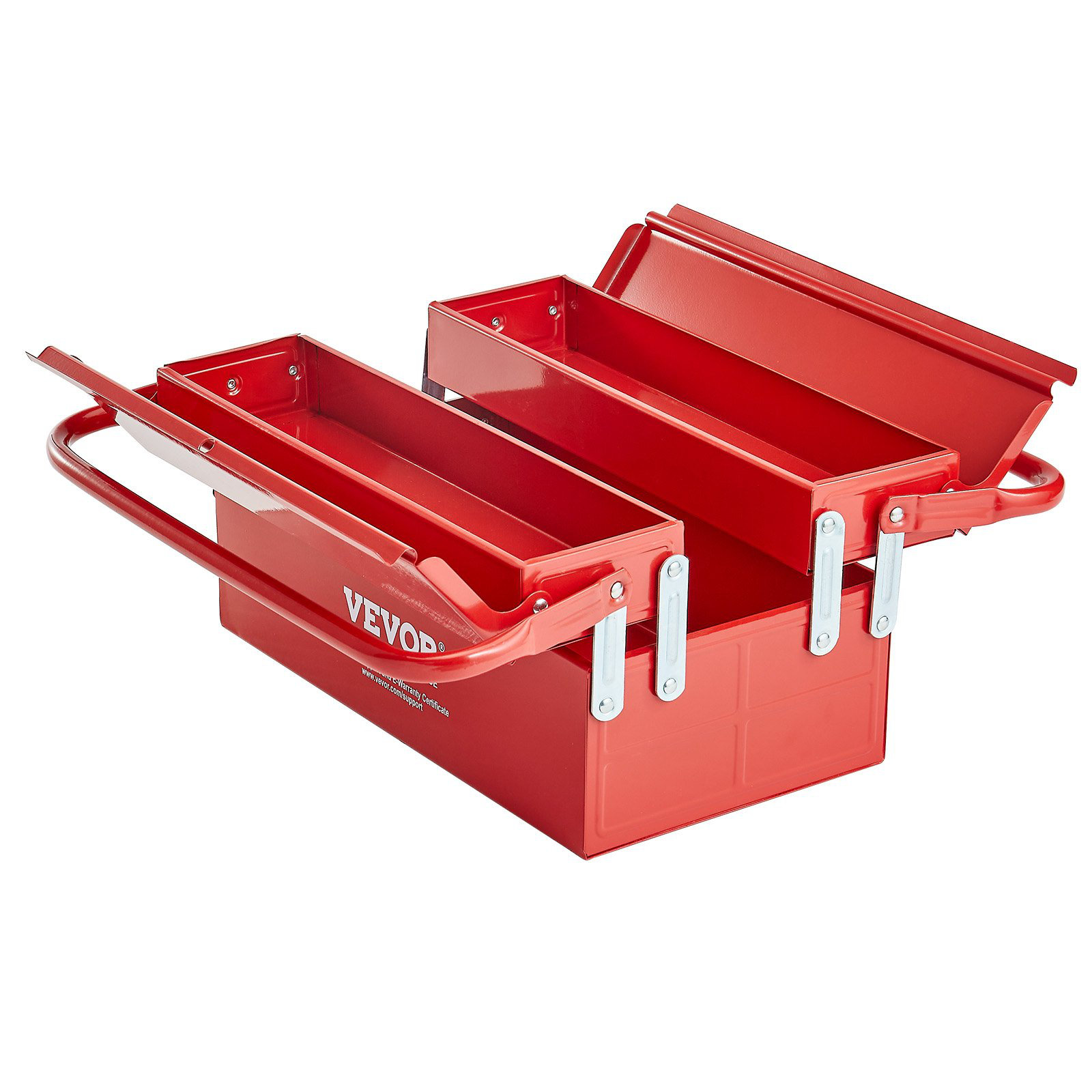 Trent Austin Design® Metal Tool Box, 14-Inch, 2-Tier 3-Tray Portable ...