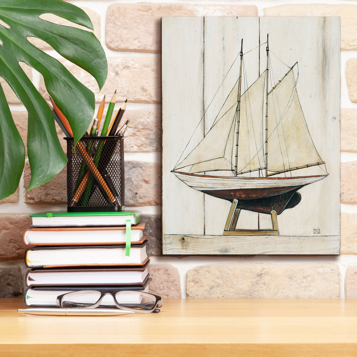 Breakwater Bay 'Schooner 1' by David Carter Brown Canvas Wall Art | Wayfair