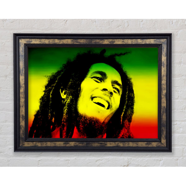 Bright Star Bob Marley Rasta Colours - Single Picture Frame Art Prints ...