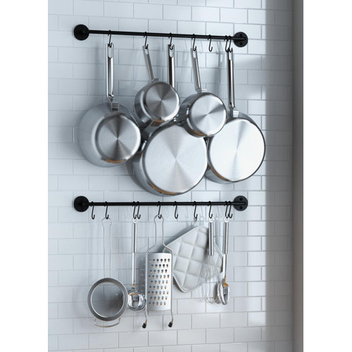 Wall Mounted Pot Racks You'll Love | Wayfair