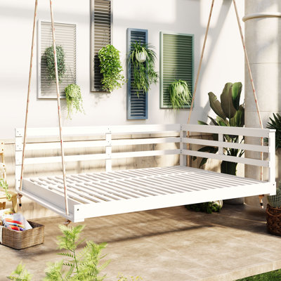 white trellis swing