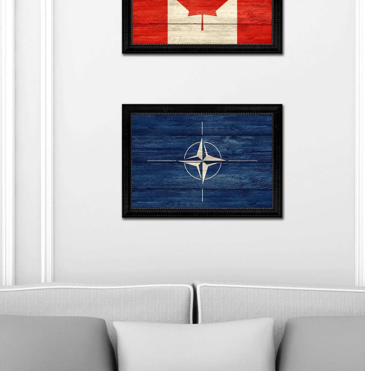 Spot Color Art 'Nato Country Flag' Framed Graphic Art on Canvas | Wayfair