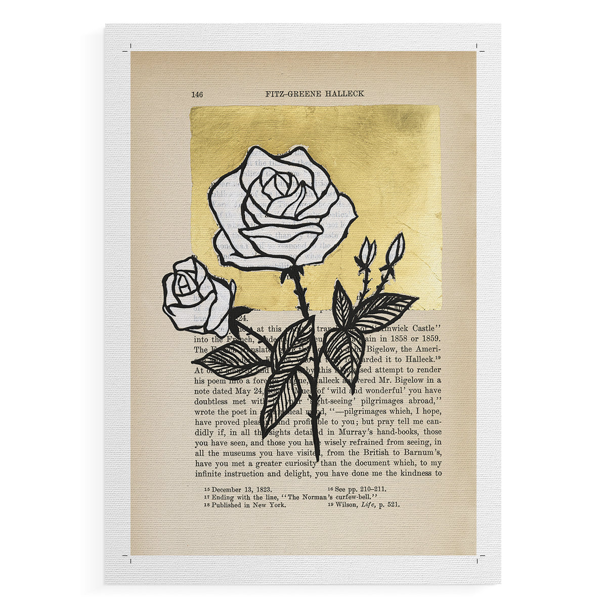 Charlton Home® Floral Diary II -Canvas Print Only - NOT FRAMED | Wayfair
