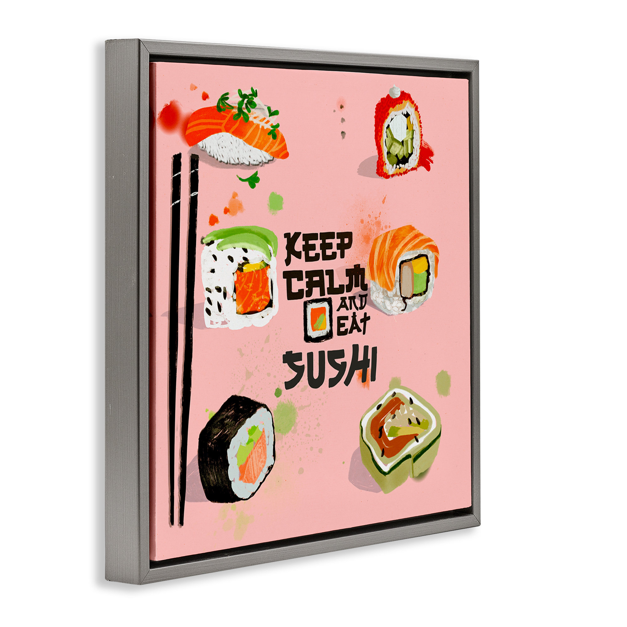 Latitude Run® Keep Calm & Eat Sushi Floating Frame, design by Juliet ...