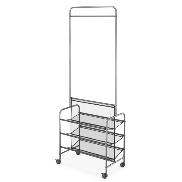 Rebrilliant Llamas 23.5'' Metal Rolling Clothes Racks & Garment Rack ...