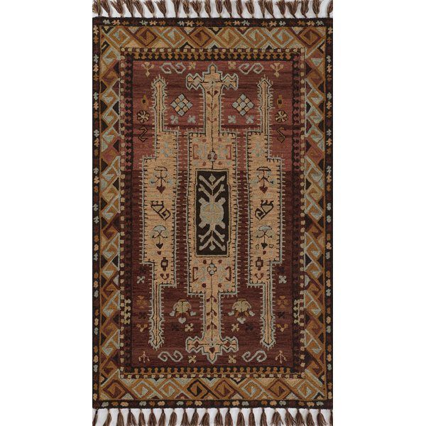 Birch Lane™ Valeta Hand Hooked Wool Southwestern Rug & Reviews | Wayfair