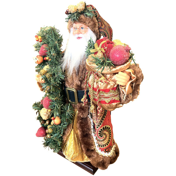The Holiday Aisle® 20" Autumn Harvest Santa | Wayfair