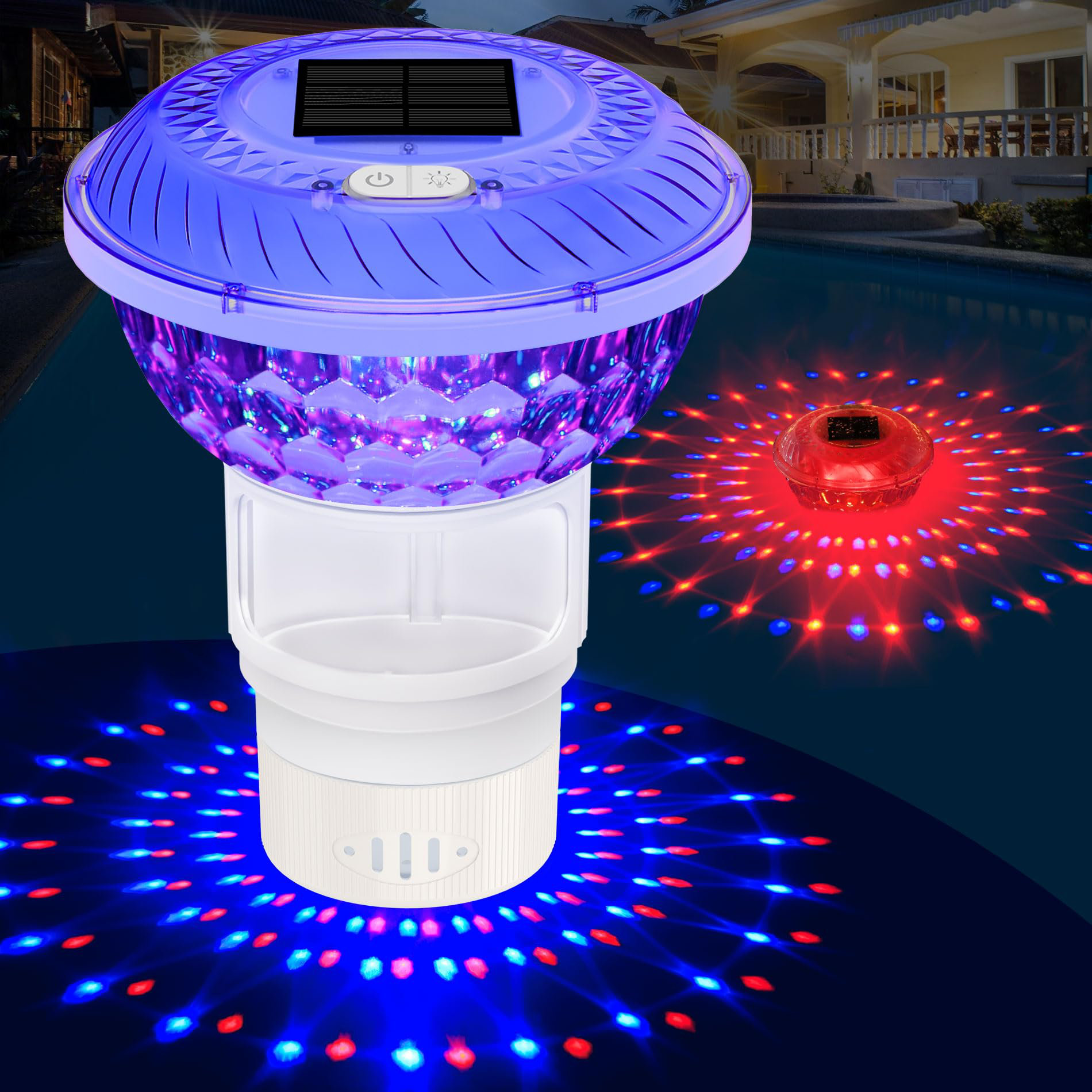 Zeki Shoggy Solar Chlorine Floater With Colourful Light Show,Button ...
